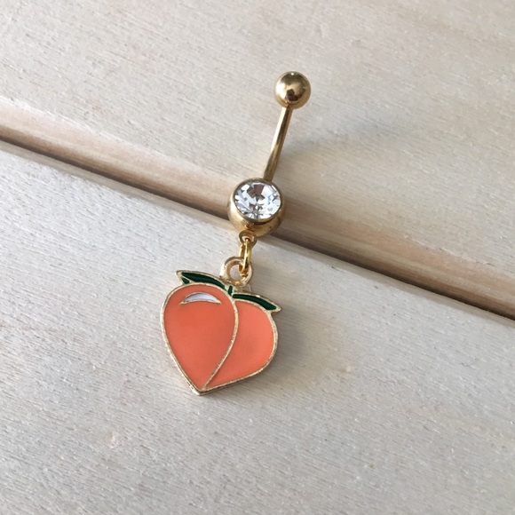 Jewelry | Peach Belly Button Ring | Poshmark